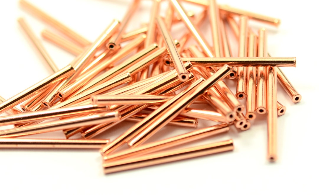 25 Pcs. Raw Copper 2x25 Mm Tube Spacers -İnside Daimeter 1.1 Mm MC191 ...