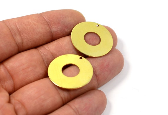 Brass Round Circle Blanks 0.8x25 mm Round Circle 1 Hole | Etsy