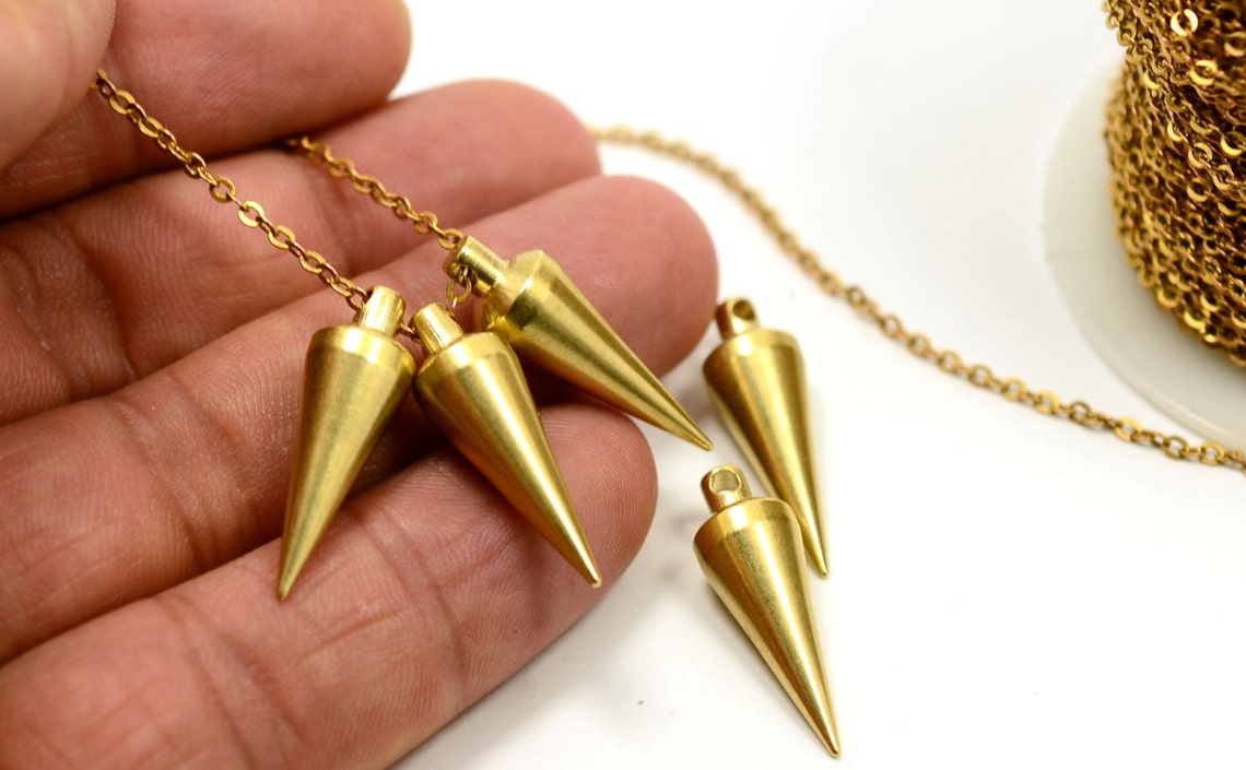 3 Pcs. Raw Brass 8x25 Mm Industrial Spike Hole Size 2.1 Mm Bar - Etsy