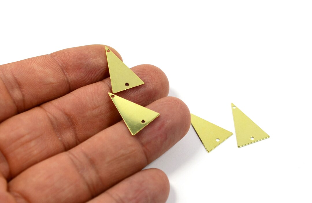 Brass Triangular Blanks , 250 Pcs. Raw Brass 2 Hole Blanks , Connectors ...