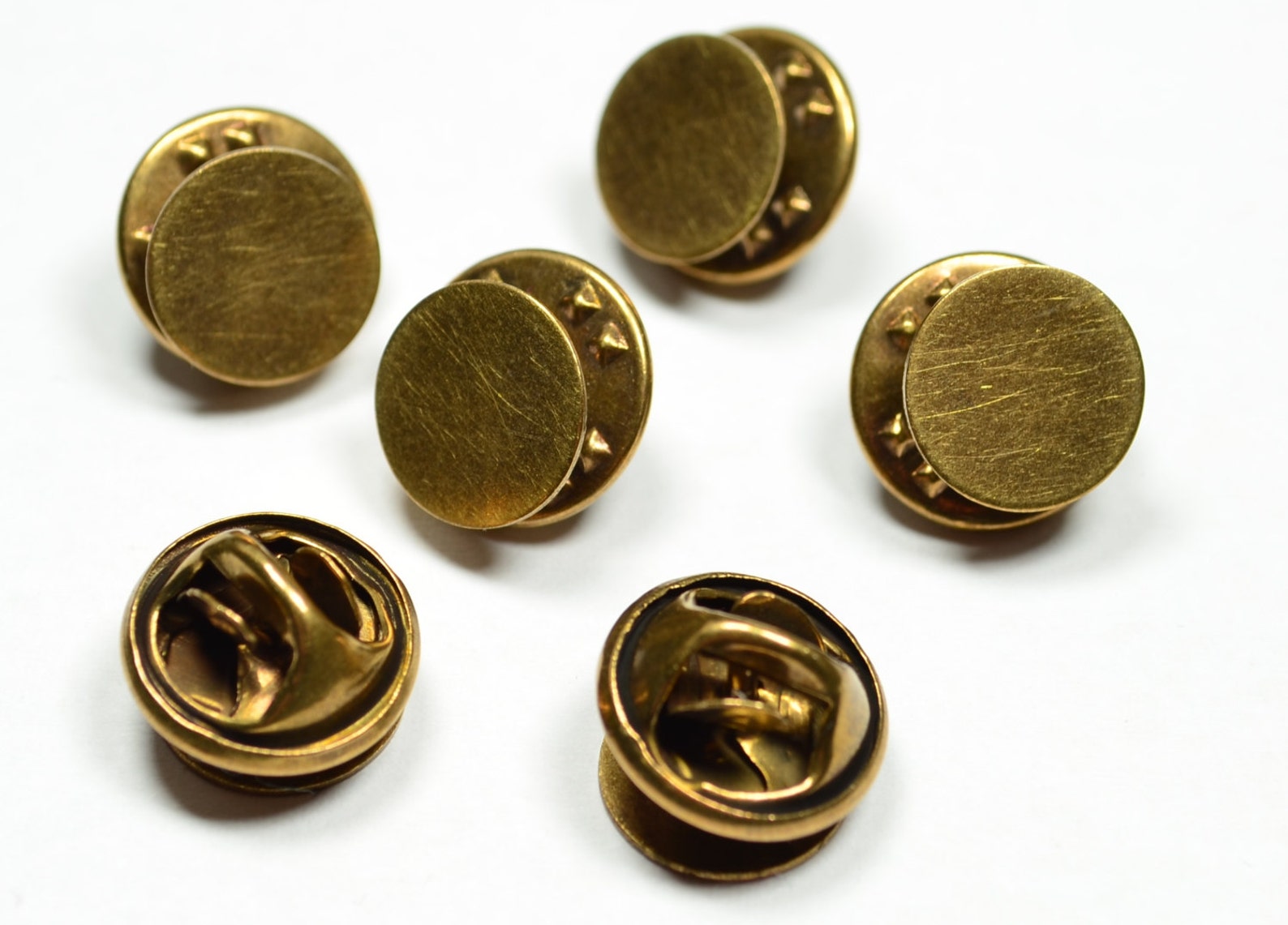 Antique Brass Tie Tack Blanks 10 Mm Glue Pad Tie Tack - Etsy