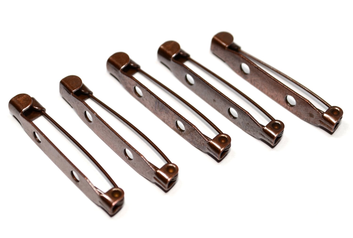 24 Pcs Copper Plated Brooch Pin Back 30 Mm Safety Pin Findings - Etsy