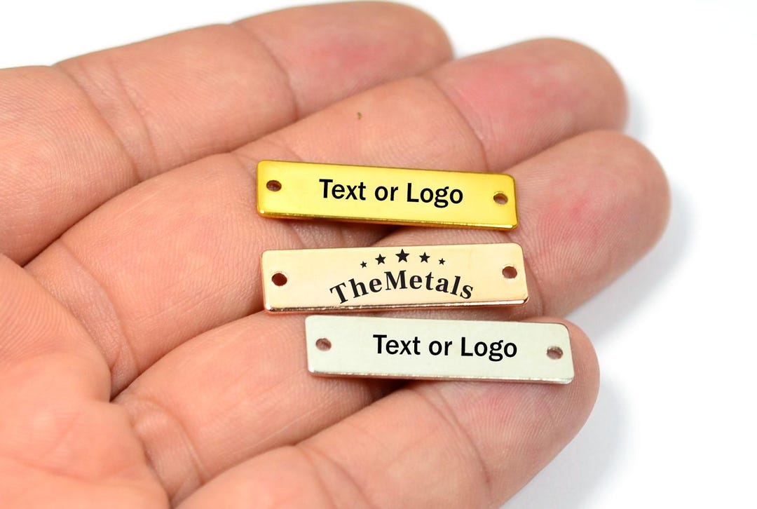 Custom Clothing Metal Tag , Custom Laser Engraved Tag , Bag Metal Label ...