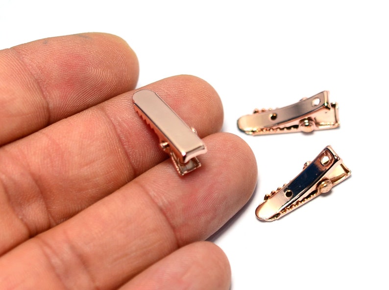 Rose Gold Alligator Clips , 6x22 Mm Mini Alligator Pins , Hair Clips ...