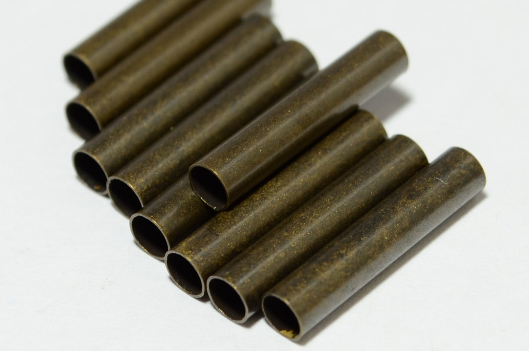 100 Pcs Antique Bronze Metal Tube Beads 3 X15 Mm ( 0,12 " X 0,60 ...