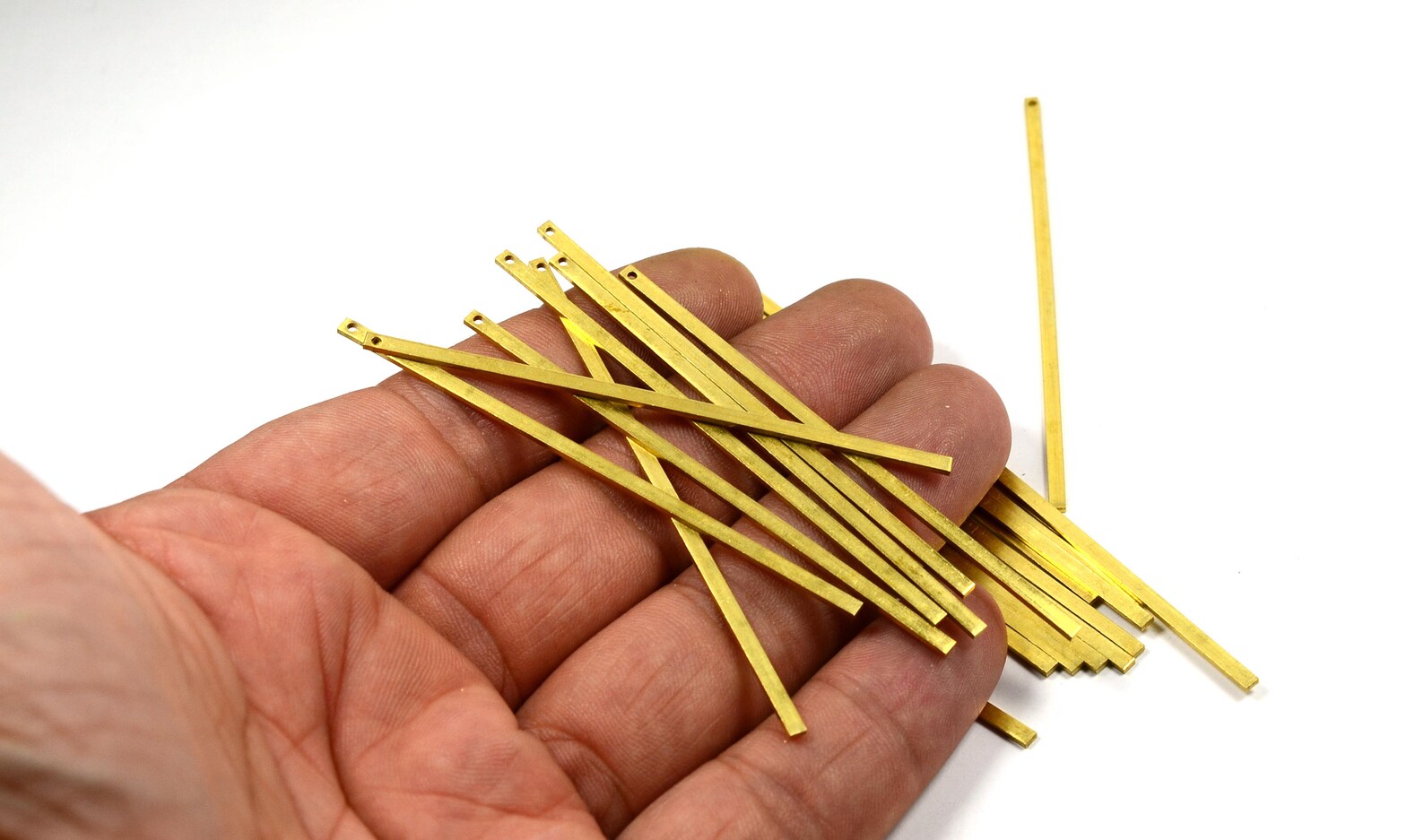 20 Pcs. Solid Brass 1x2x70 Mm Long Stick Bar Findings 1 Hole Z107 - Etsy