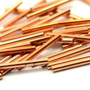 25 Pcs. Raw Copper 2x20 Mm Tube Spacers -İnside Diameter 1.1 Mm MC190 ...