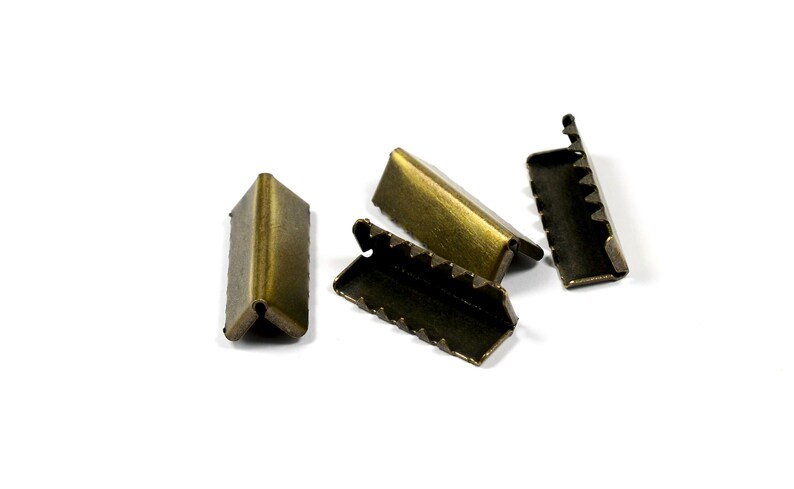 15 Pcs. Antique Brass Belt End Tips 10x25 Mm Finished | Etsy