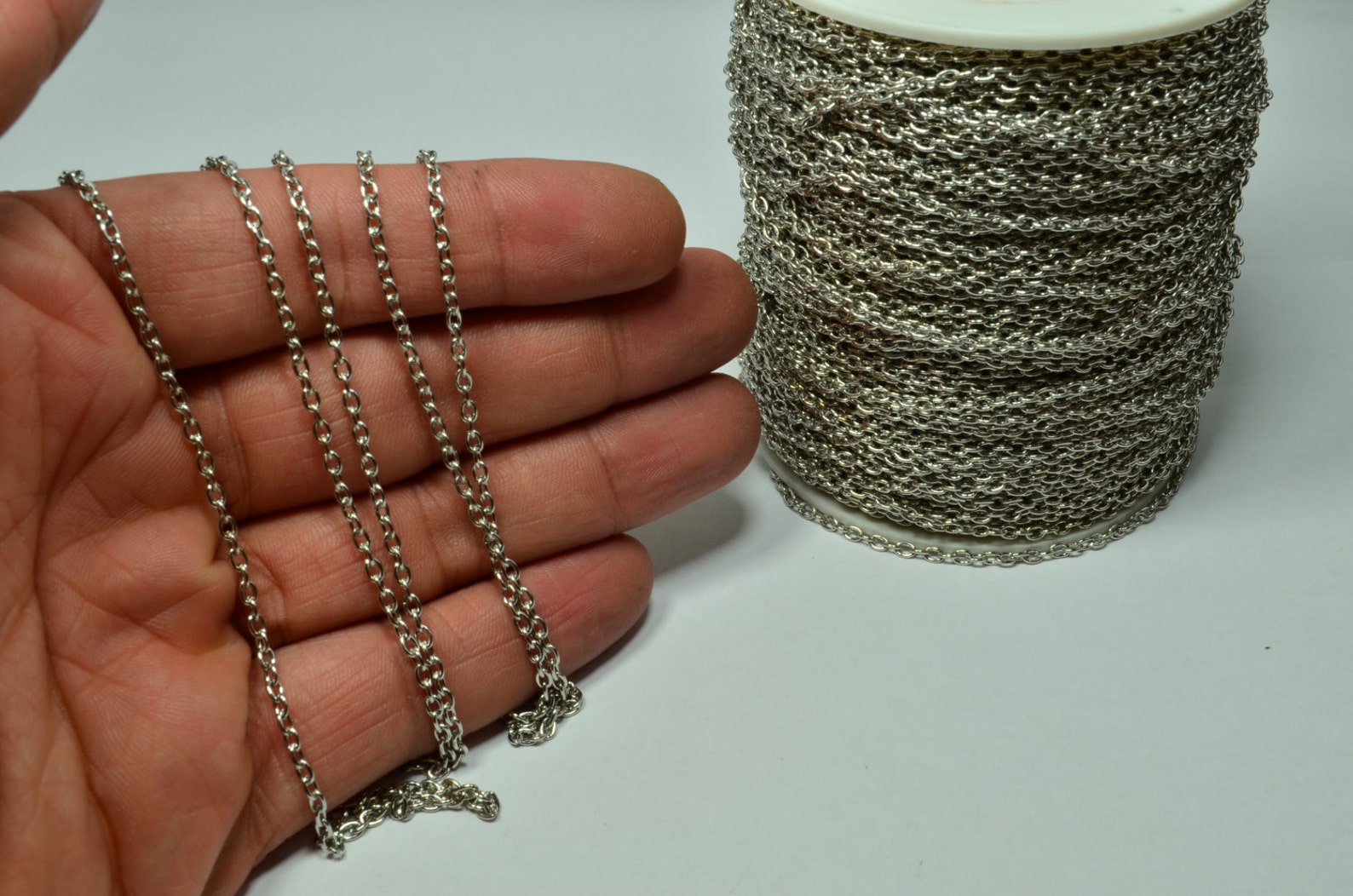 33 Feet 10 Meters Silver Tone Chain 2 Mm Circle thickness - Etsy