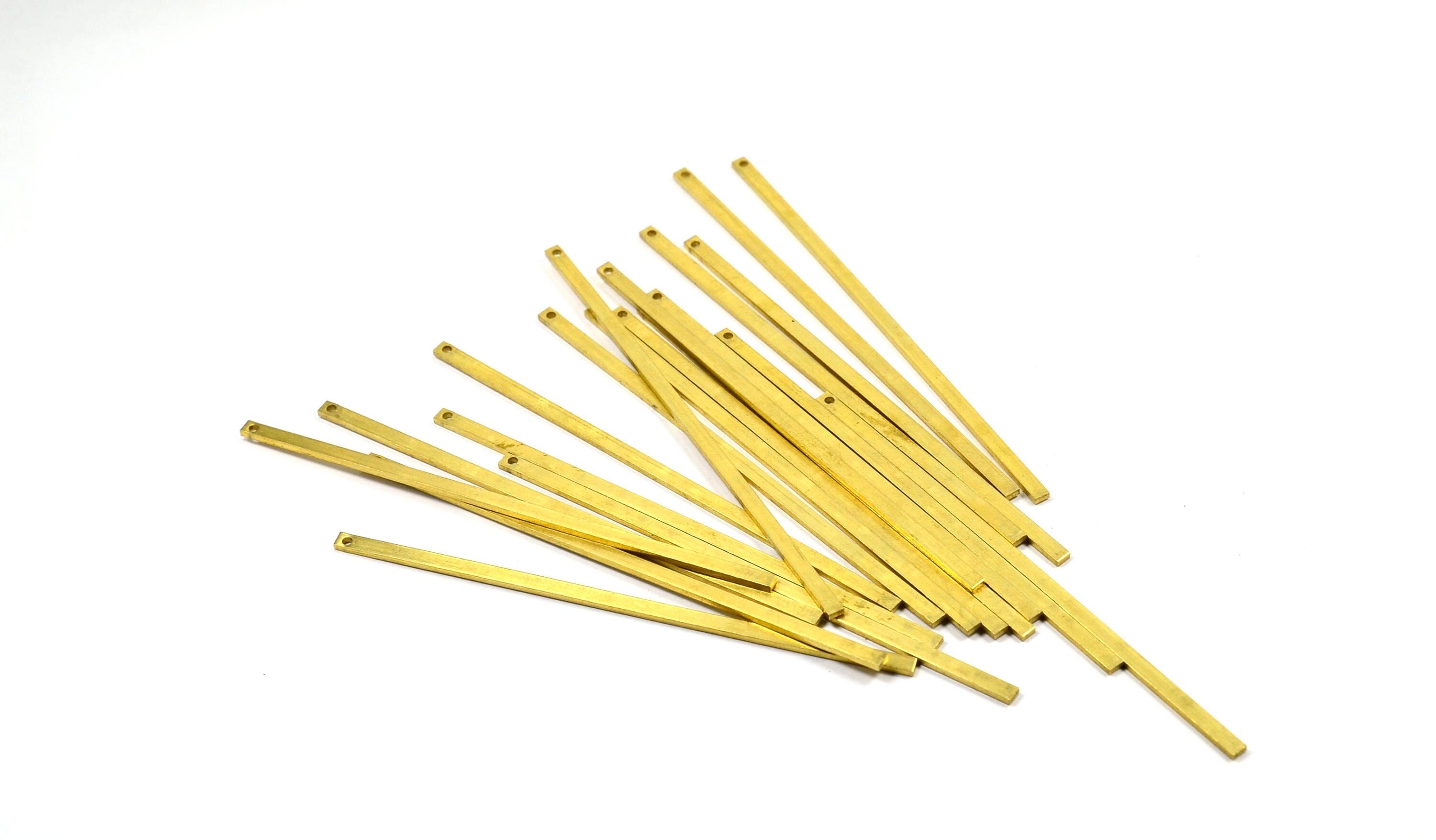 100 Pcs. Solid Brass 1x2x70 Mm Long Stick Bar Findings 1 Hole Z107 ...