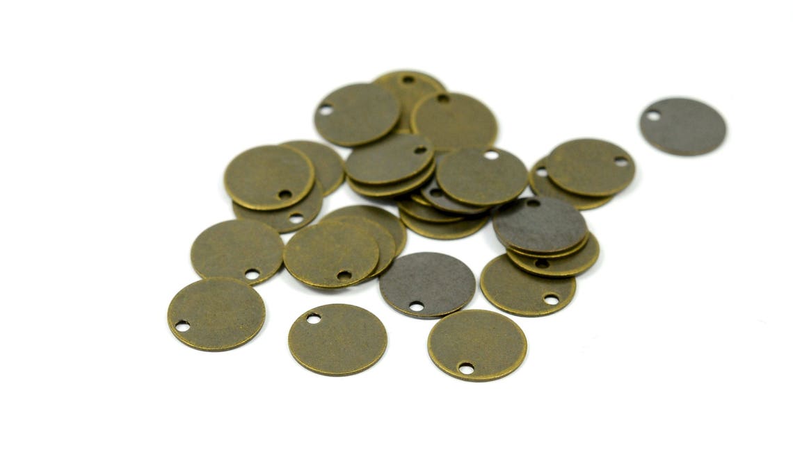 500 Pcs. Antique Brass 10 Mm Round 1 Hole Disc Blanks AB282 - Etsy
