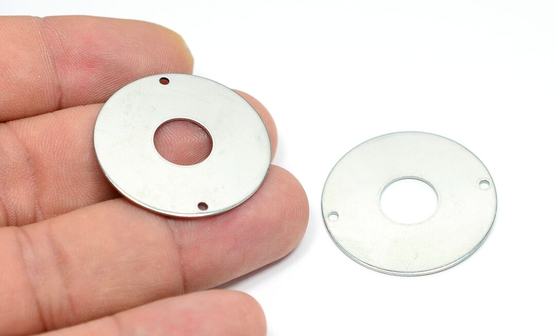 Stainless Steel Disc Blanks , Steel Disc Blanks With 2 Hole , 0.7x30 Mm ...