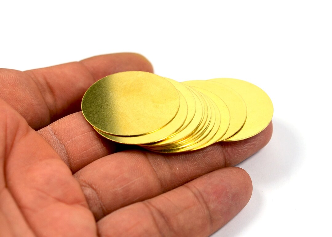 Brass Round Disc , Raw Brass Without Hole Brass Disc , 0.45x40 Mm ...