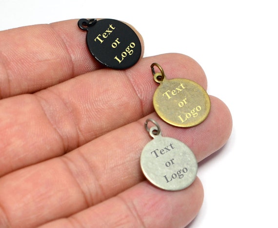 Engraved charm tags store