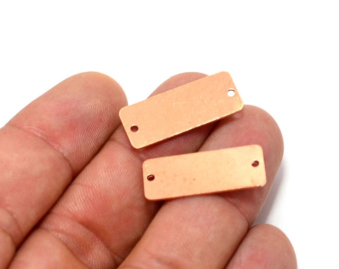 Copper Customized Name Bar, 10 Raw Copper Stamping Connector, Blanks ...