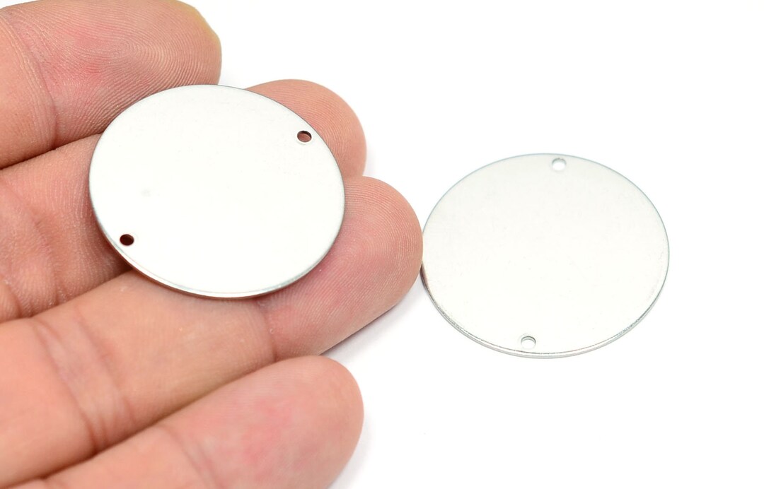 Stainless Steel Disc Blanks , Steel Disc Blanks With 2 Hole , 0.7x30 Mm ...