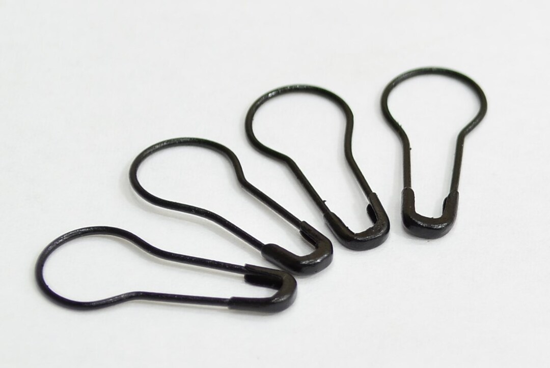 100 Pieces Black Color 21.5x 9 Mm Pear Form Safety Pins - Etsy