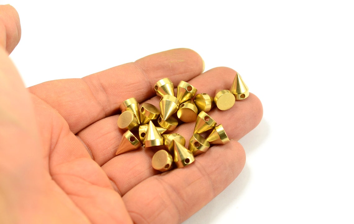 10 Pcs. Solid Brass 8x10 Mm Spike Hole Size:2 Mm - Etsy