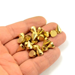 10 Pcs. Solid Brass 8x10 Mm Spike Hole Size:2 Mm - Etsy