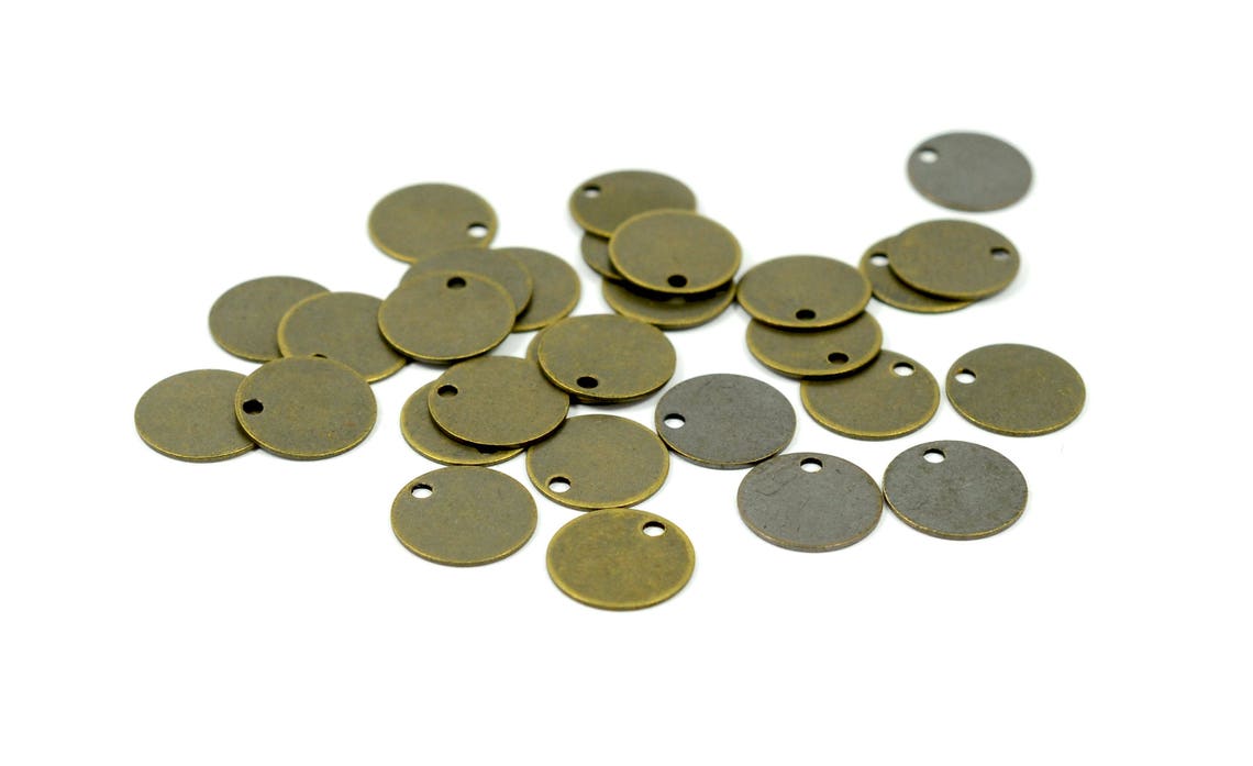 500 Pcs. Antique Brass 10 Mm Round 1 Hole Disc Blanks AB282 - Etsy