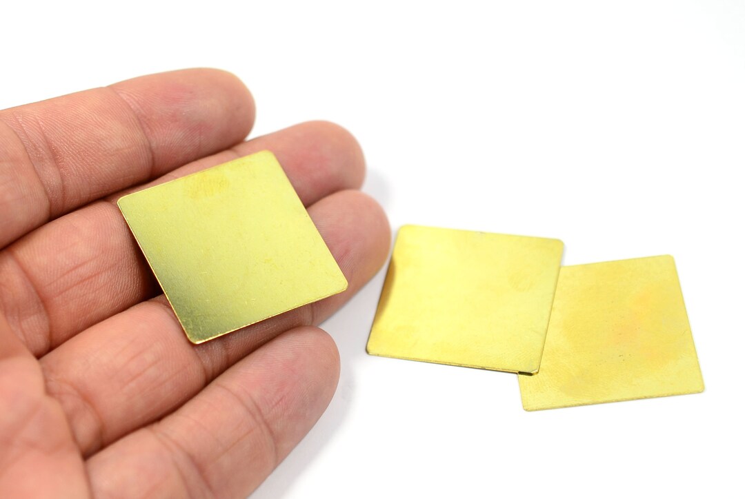 Brass Square Blanks , Raw Brass Square Geometric Without Hole Blanks ...
