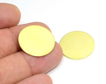 Raw Brass Stamping Disc Round 2 Hole Findings , 0.5 X 32 Mm - Etsy