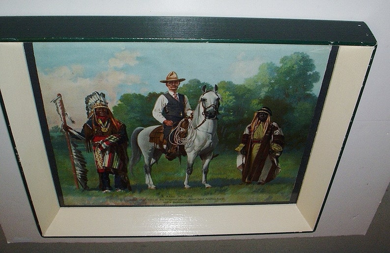 Western Theme Men Characters and Arabian Horse Antique 1908 | Etsy