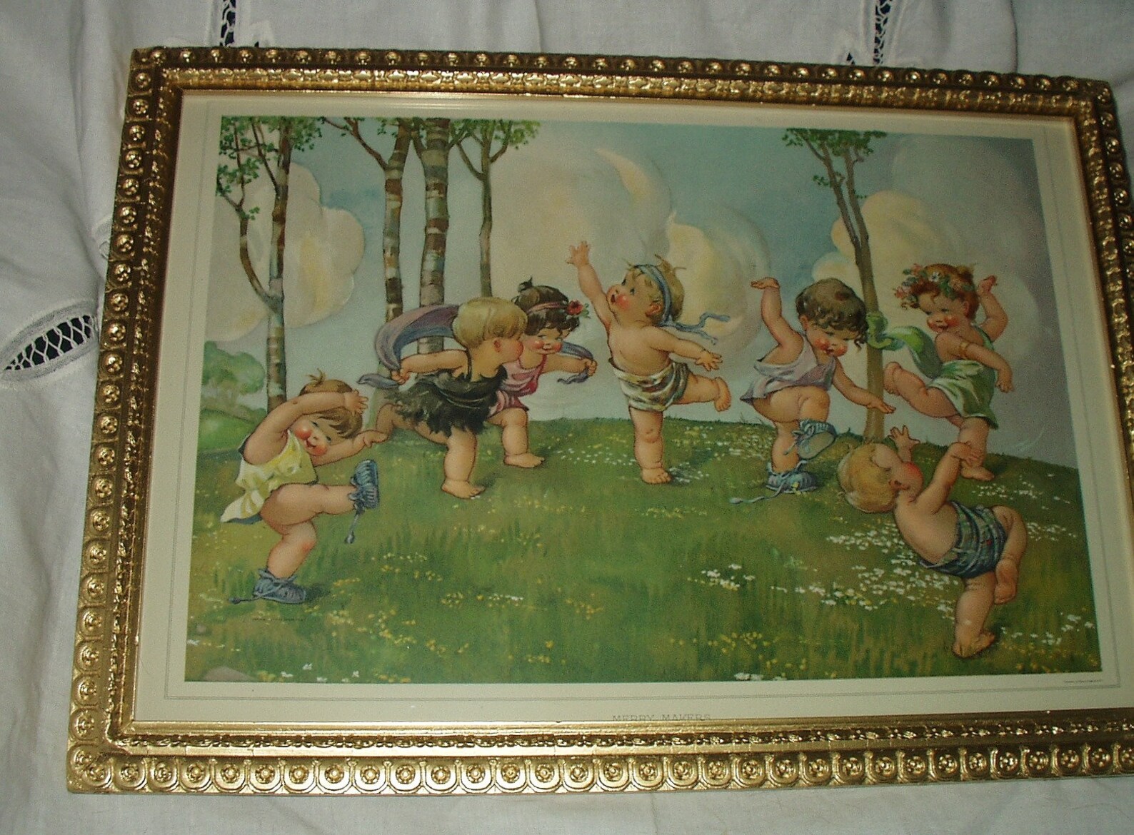 Twelvetrees Artist Lithograph Merry Makers Babys Cute Cherub | Etsy