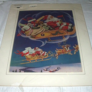 Santa Clause Philco Advertisement 1943 Large Matted Vintage Holiday ...