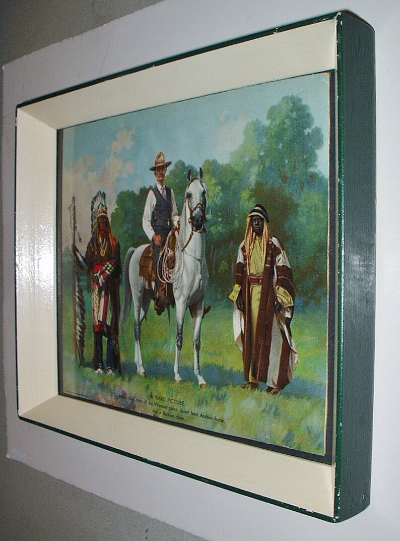 Western Theme Men Characters and Arabian Horse Antique 1908 | Etsy