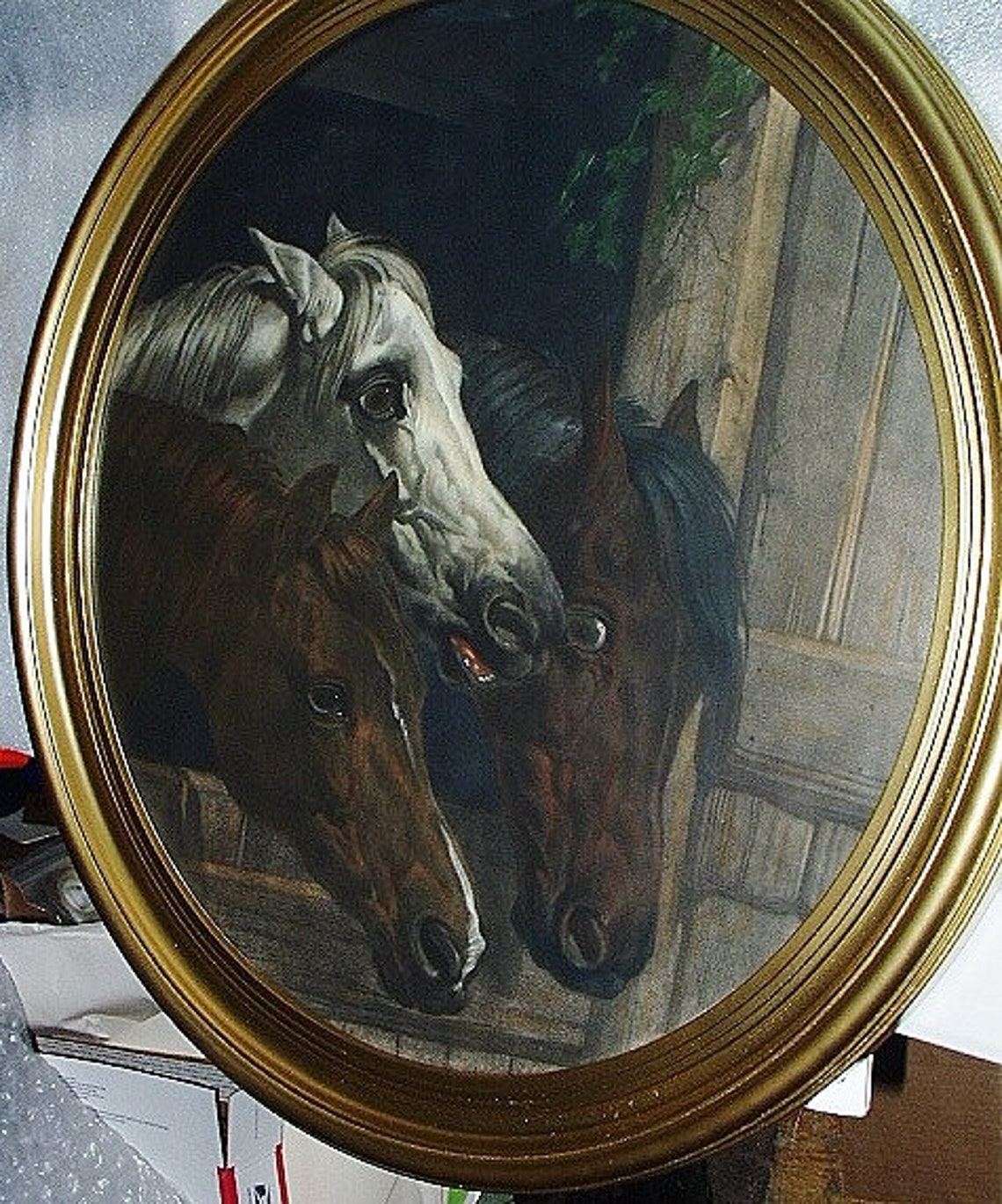 Horses Trio John Fredrick Herring Artist Rare Original 1800 Antique ...