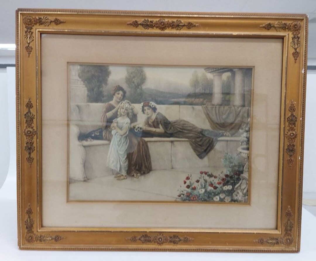 Roman Egyptian Women Poppy Garden Artist C Weatherstone Original ...