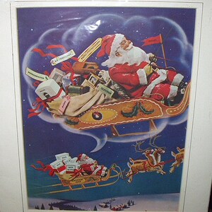 Santa Clause Philco Advertisement 1943 Large Matted Vintage Holiday ...