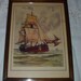 Clipper Ship Seascape Artist Gordon Grant Old Antique Wood Frame ...