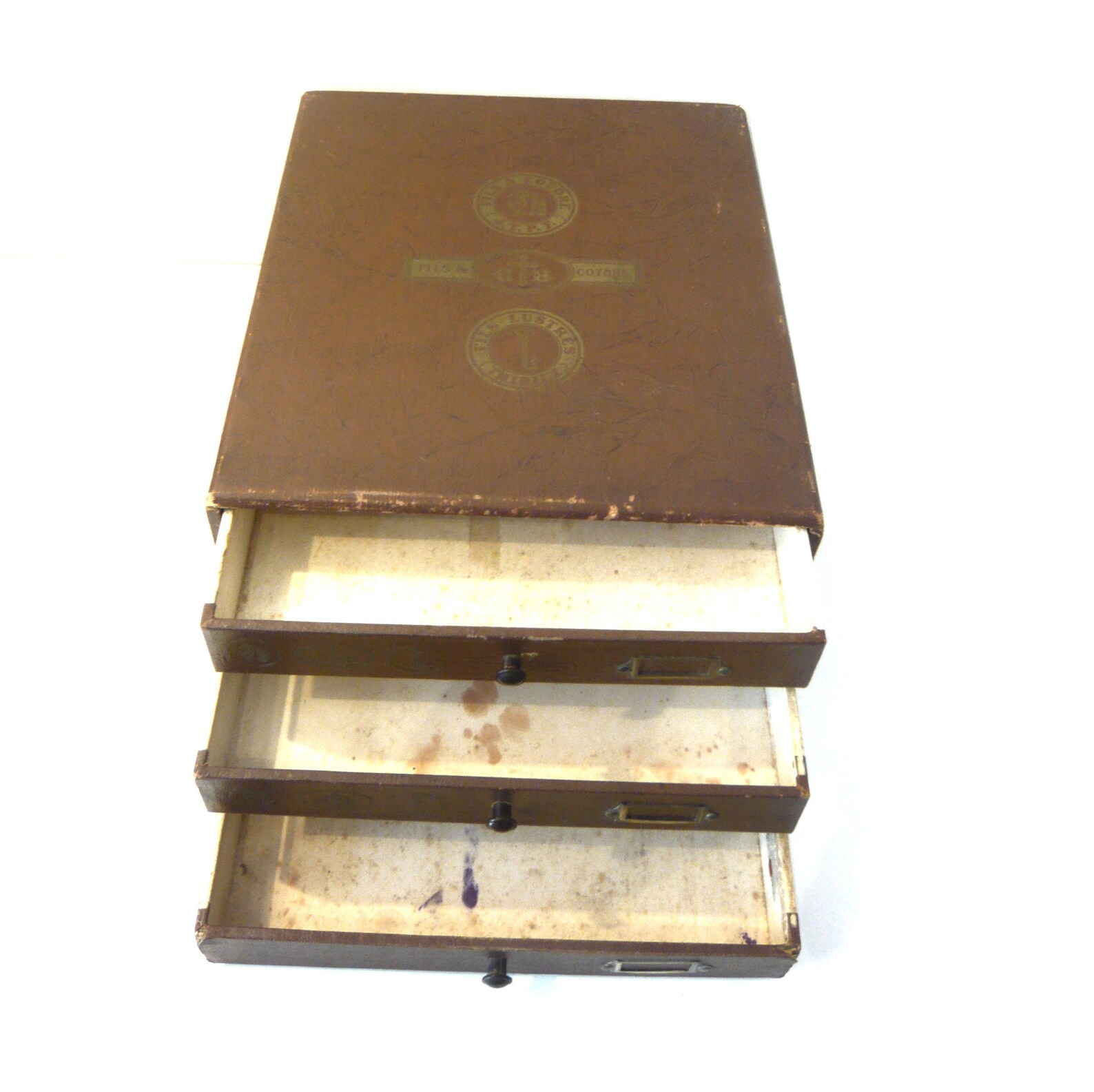 Haberdashery Drawer Sewing Box Sewing Drawer Box 1950s Sewing Organizer ...