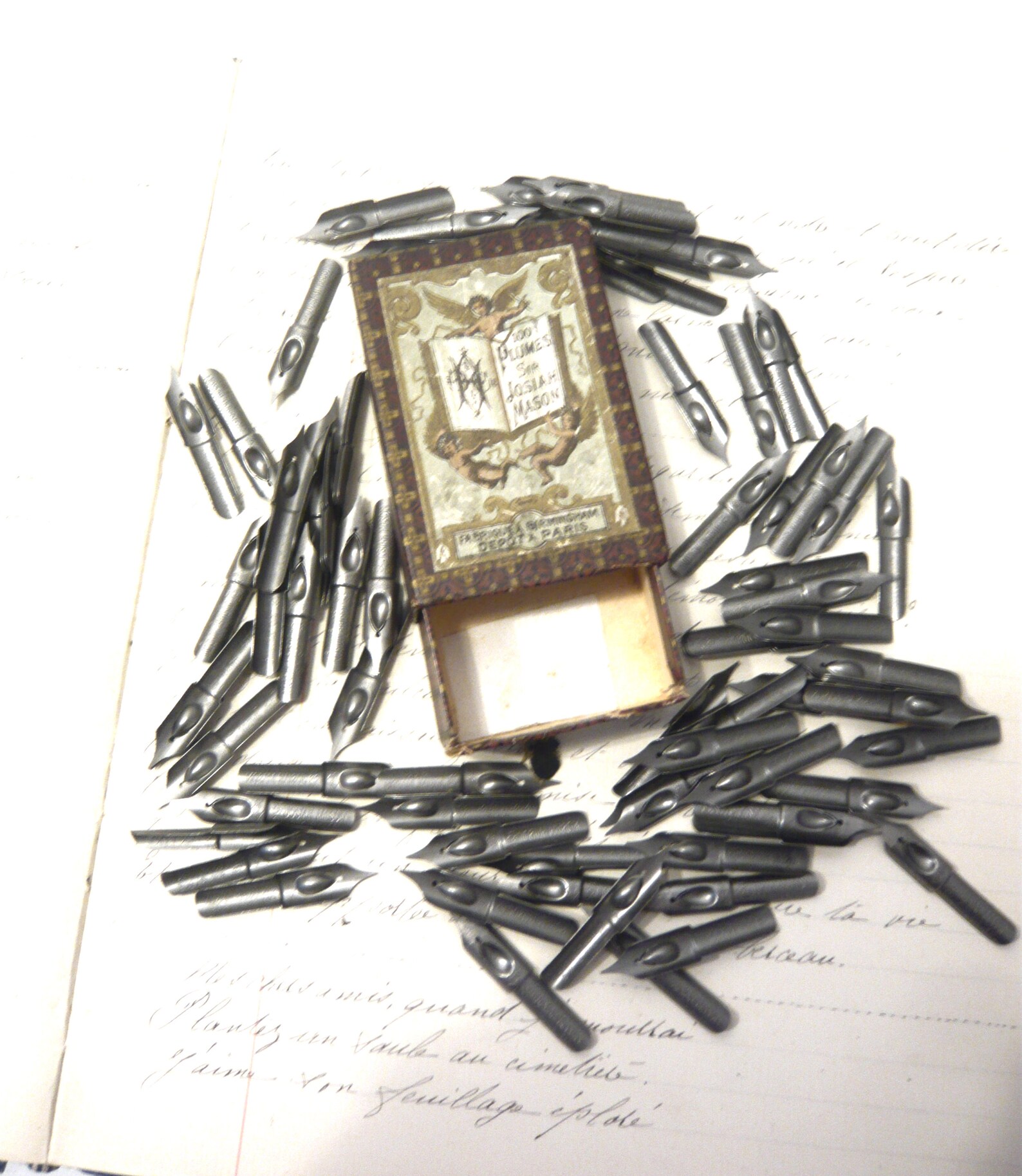 19th Complete Pen Nibs Box Sir Josiah Mason Pen Nibs in Their Original ...