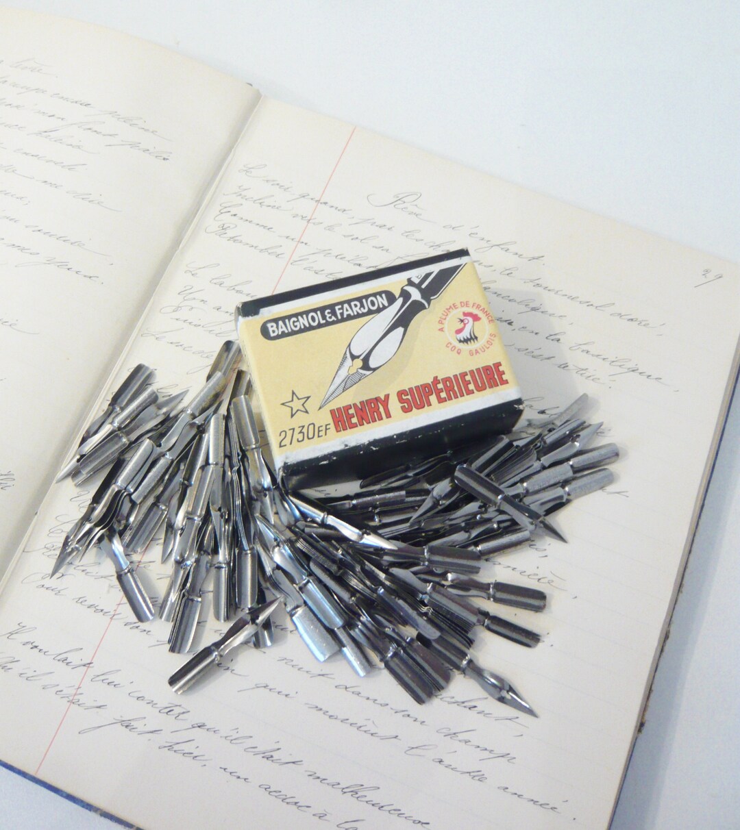 French Pen Nibs Box Henry Supérieure Baignol & Farjon With 144 Nibs ...