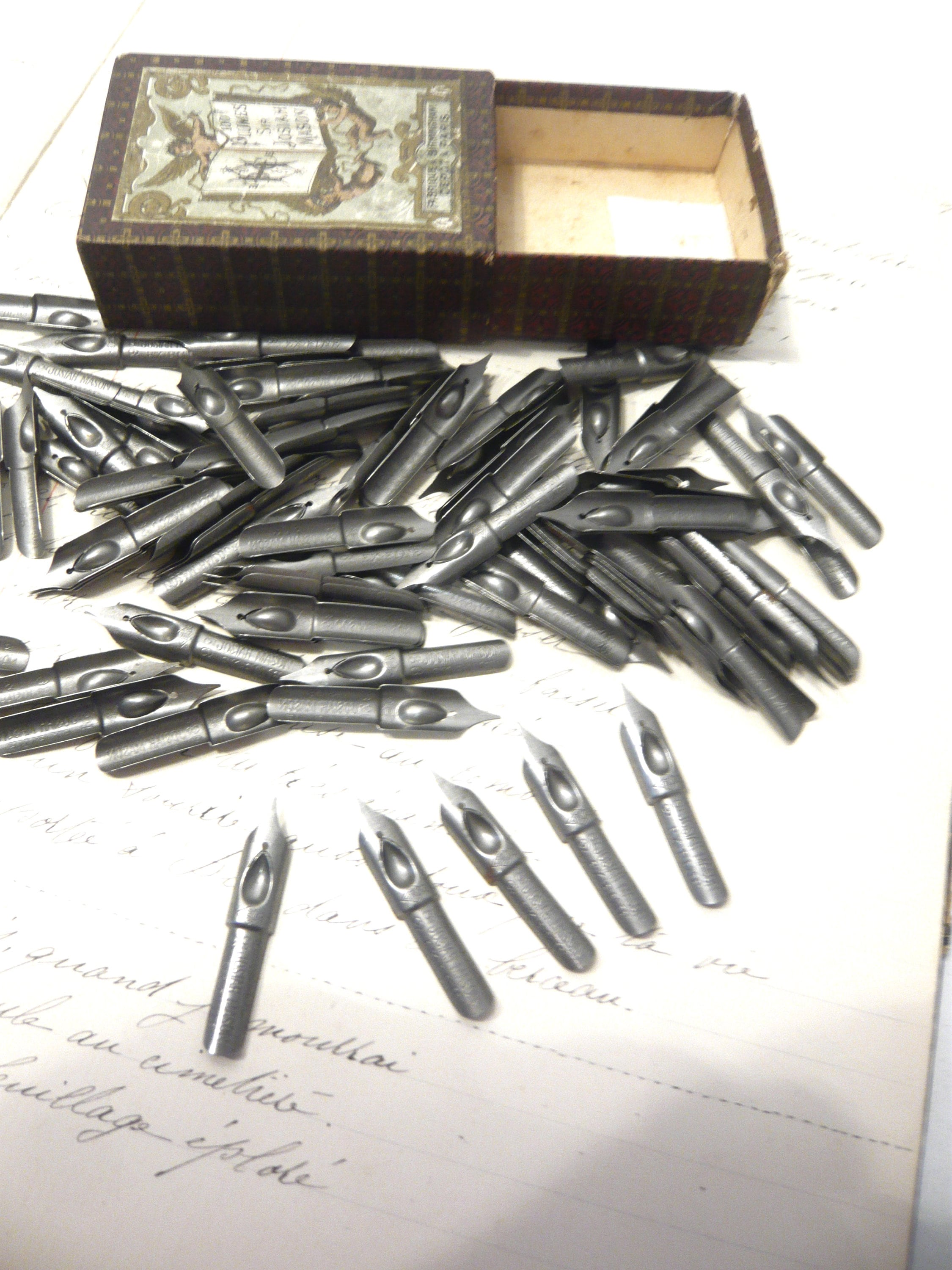 19th Complete Pen Nibs Box Sir Josiah Mason Pen Nibs in Their Original ...
