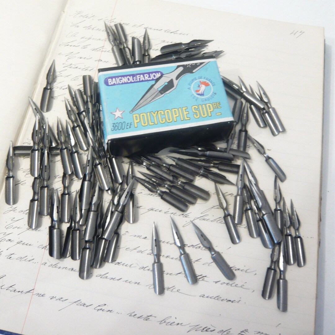 French Pen Nibs Box Polycopie Supérieure Baignol & Farjon Calligraphy ...