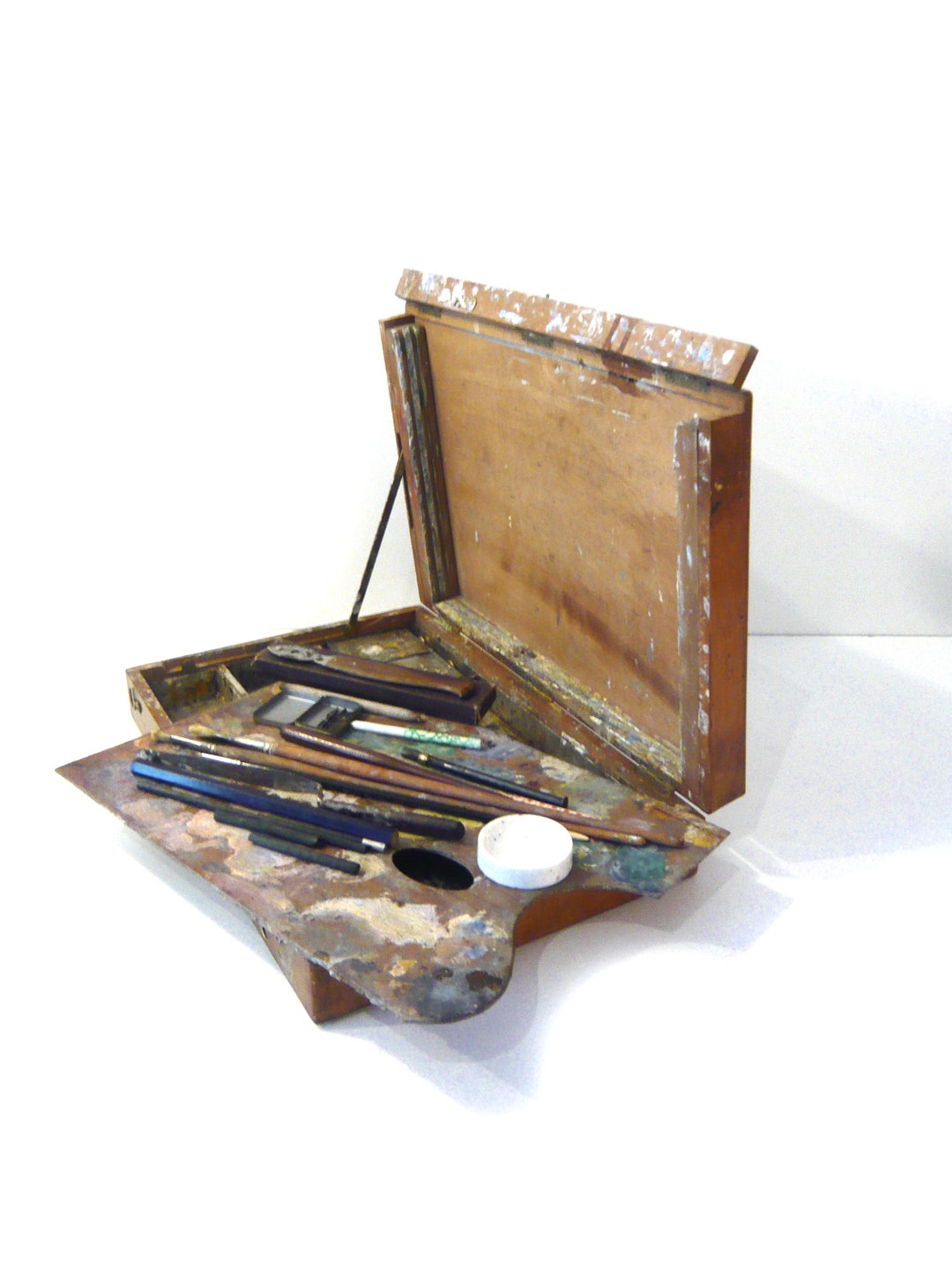 Antique Wooden Paint Box Sennelier Paris With Its Wooden Palette Artist ...