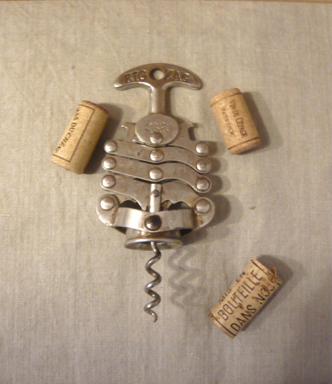 Zig Zag Corkscrew French Corkscrew Wine Bottle Opener Collectibles ...