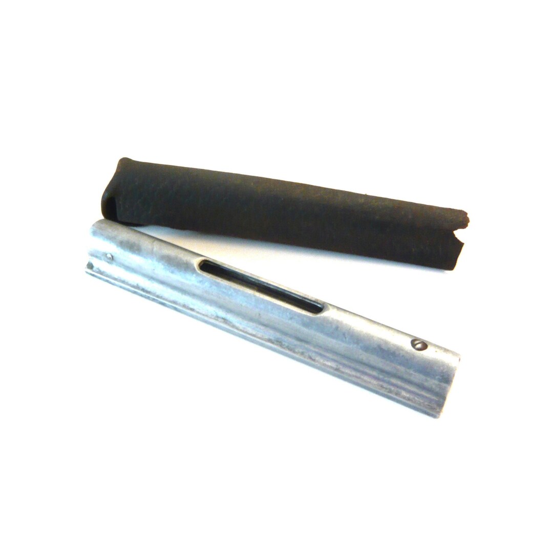 Antique Metal Level With Its Leather Case Antique Tools Carpentry Tools ...