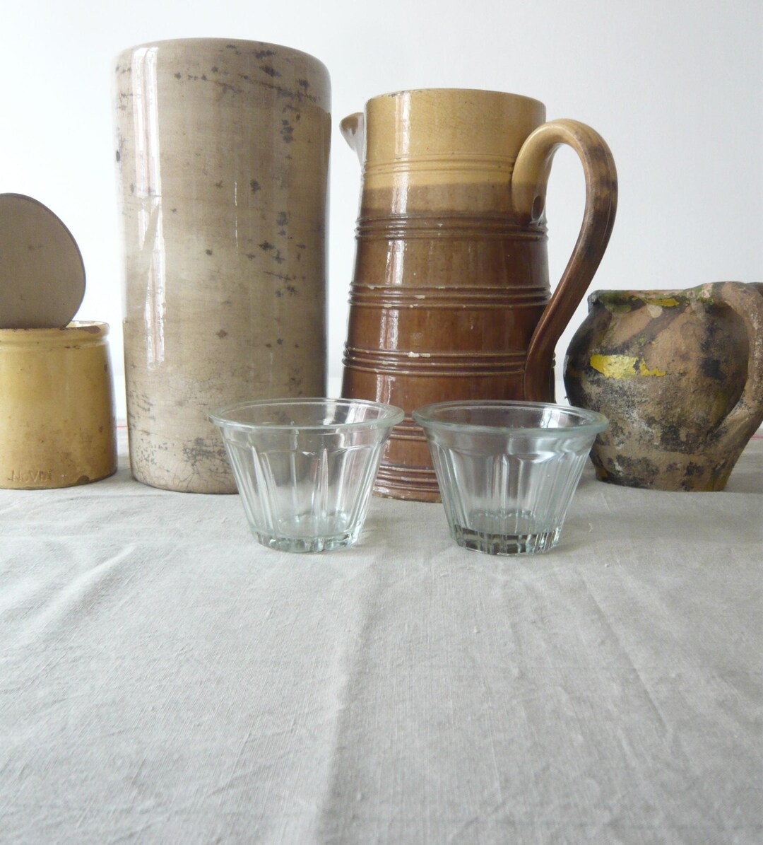 Set of 2 French Antique Conical Jam Jars Pair of Jelly Jars Pack of 2 ...