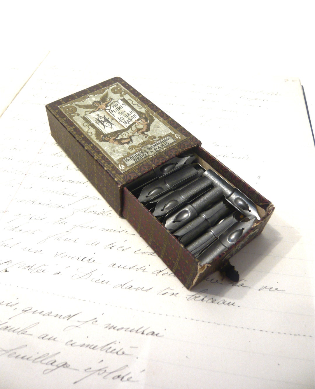 19th Complete Pen Nibs Box Sir Josiah Mason Pen Nibs in Their Original ...