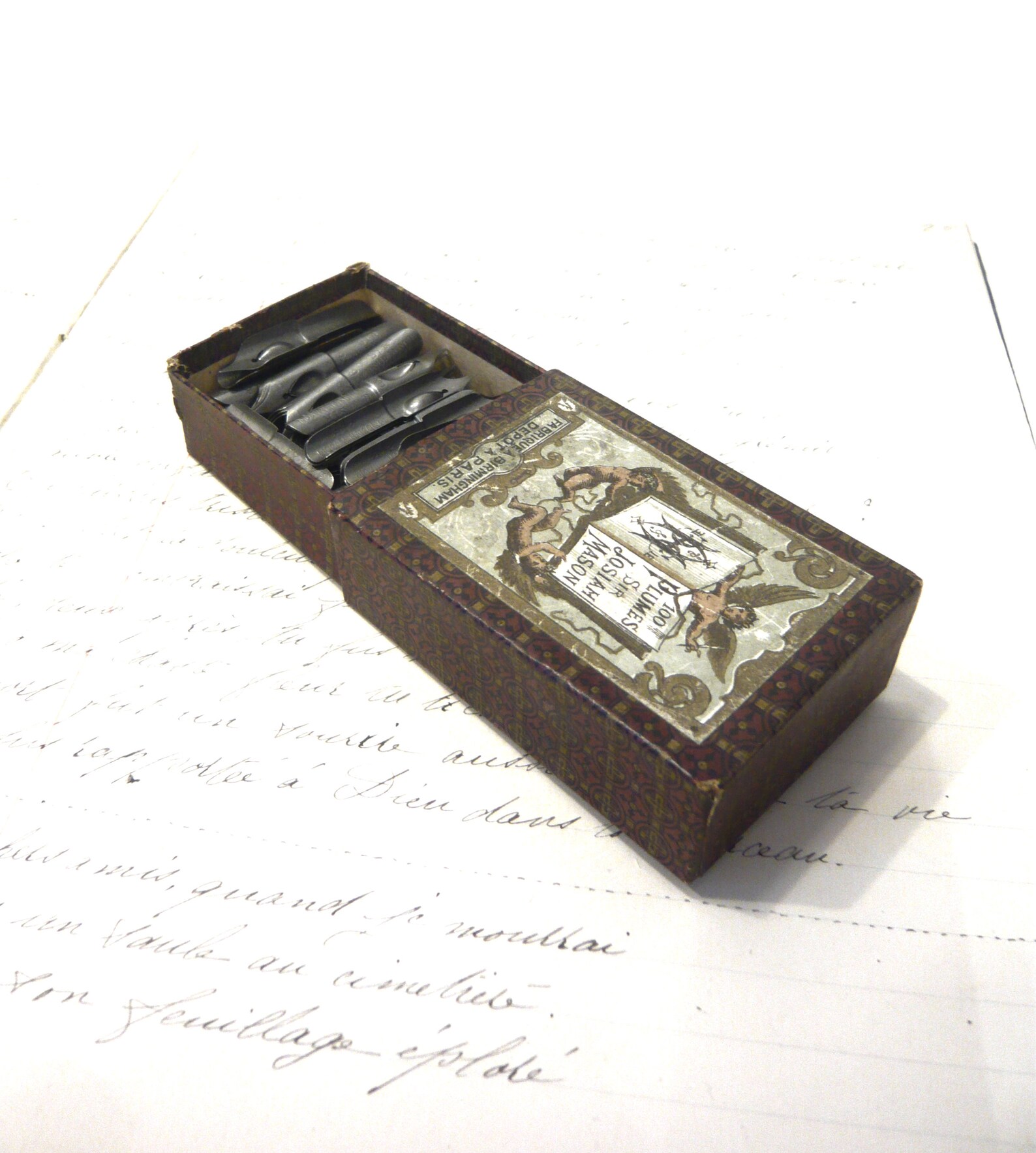 19th Complete Pen Nibs Box Sir Josiah Mason Pen Nibs in Their Original ...