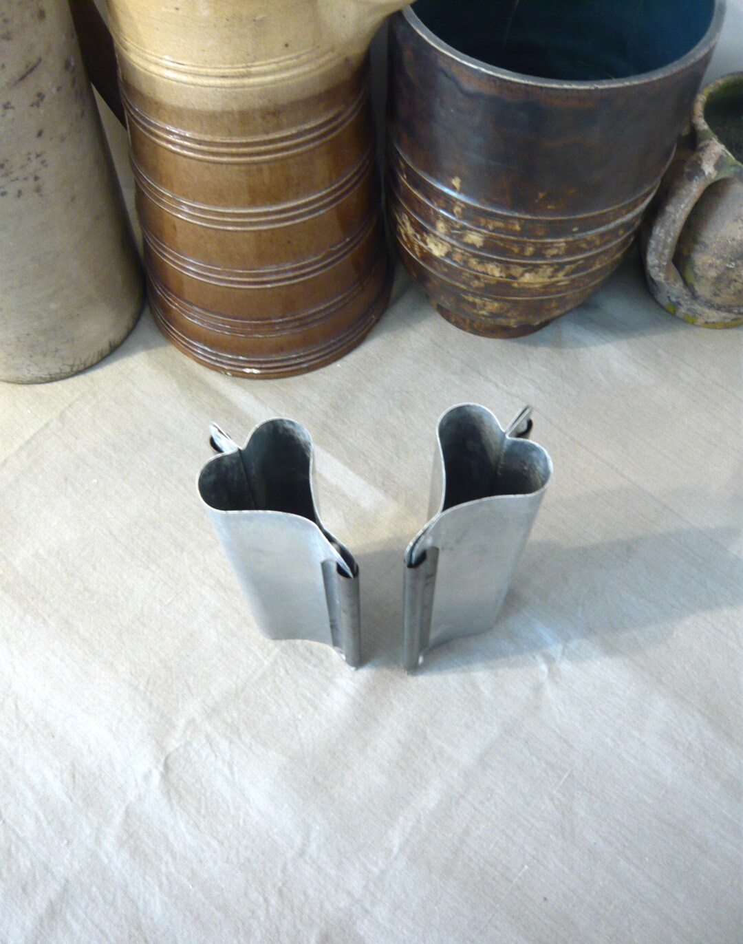 French Vintage Bread Molds Shaped Heart Pair of Bread Pans Toast Moulds ...