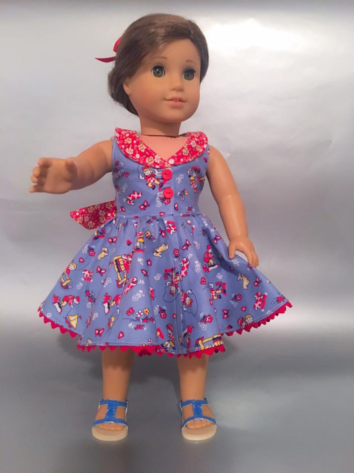 Audrey Retro Style DOLL Dress PDF Sewing Pattern American Girl - Etsy