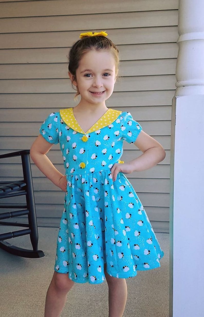 Audrey Retro Style GIRLS Dress Sz 6-12m to 11/12 PDF Sewing Pattern ...