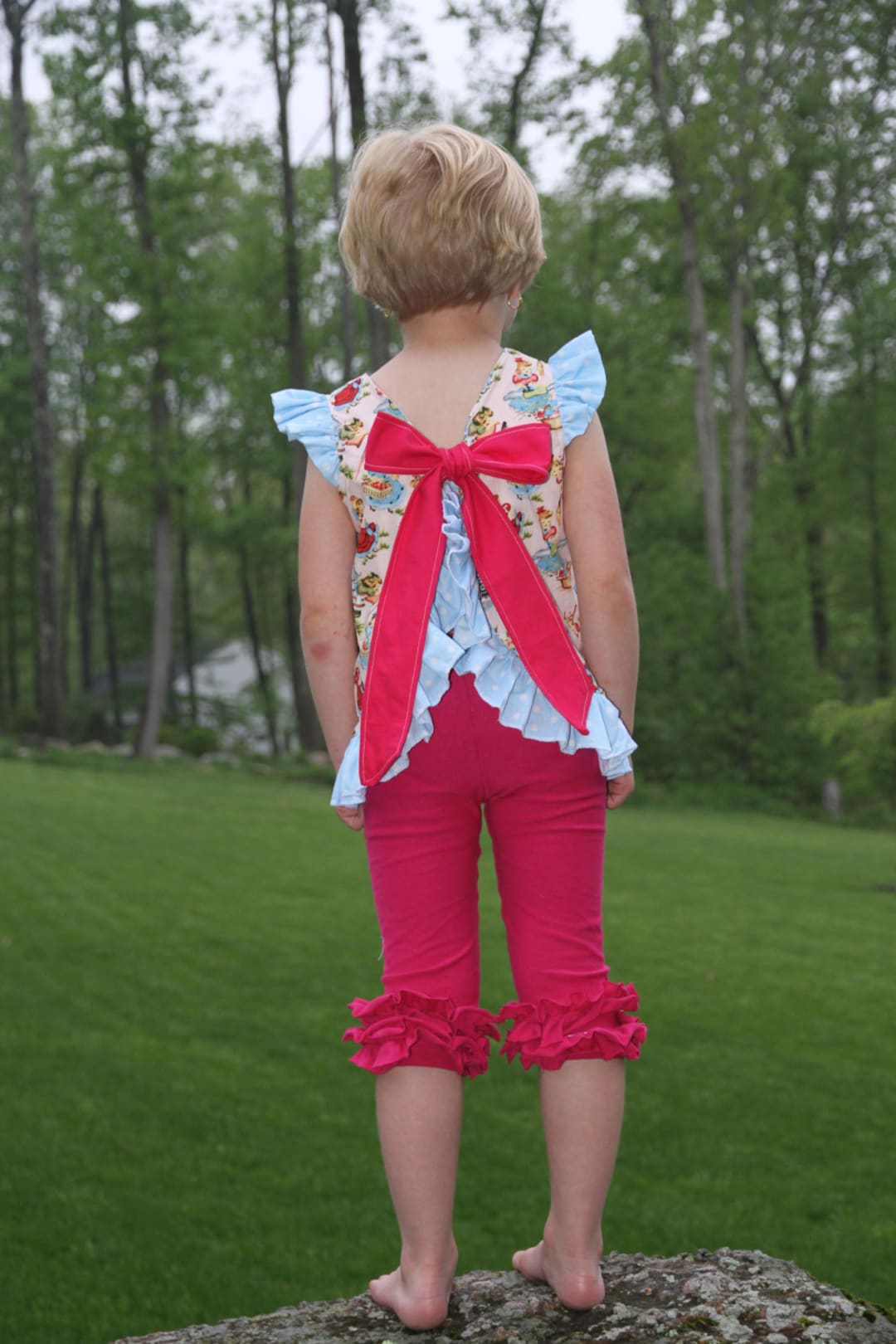 Instant Download PDF Sewing Pattern Pink Lemonade Girls Flutter Sleeve ...