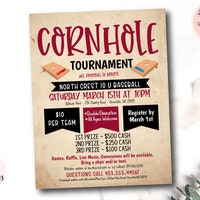 Cornhole Birthday Invitation | BBQ and Beer | Printable and Digital ...